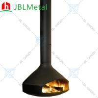 China Indoor Home Wood Charcoal Ceiling Suspended Fireplace Black color for sale