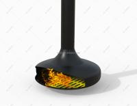 China Indoor Suspended Modern Wood Burning Fire Pits Indoor Hanging Wood Stove for sale