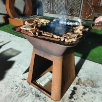China Multifunction Corten Steel Outdoor Barbecue Bbq Grill Near Me for sale