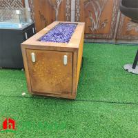 China Black Propane Fire Table Corten steel Outdoor Gas Fire Pit for sale
