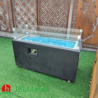 China Black Propane Fire Table Corten steel Outdoor Gas Fire Pit for sale