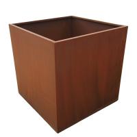 China Custom Outdoor Flower Pot Planters Large Metal Garden Box Planters for sale