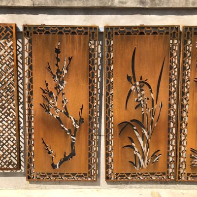 China Unique Corten Steel Rusty Decorative Metal Wall Customized for sale
