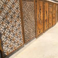 China Weathering Steel Panel Room Dividers With Lights Decorative Metal for sale