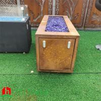 China Stainless Steel Outdoor Party Gas Fuel Fire Pit Rustic Red Color for sale