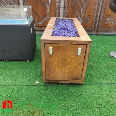 China Stainless Steel Outdoor Party Gas Fuel Fire Pit Rustic Red Color for sale