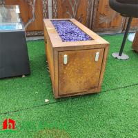 China Stainless Steel Outdoor Party Gas Fuel Fire Pit Rustic Red Color for sale