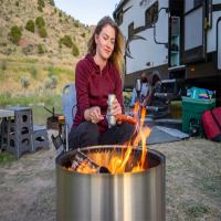 China Charcoal Steel Camping Solo White Cooking Fire Pits Smokeless for sale