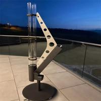 China Wood Pellets Patio Heater Black Rocket Steel 2mm Fire Pit Pellet Stove for sale