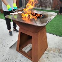 China Outdoor Weather Proof Steel BBQ Grill Heavy Duty CORTEN Metal for sale