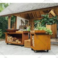 China Wood Burning Grill Metal Corten Steel Fire Pit BBQ Barbecue for sale