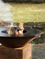 China Portable Circle Plancha CookingBbq Barbecue Fire Pit Corten Steel for sale