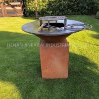 China Portable Circle Plancha CookingBbq Barbecue Fire Pit Corten Steel for sale