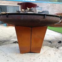 China Rusty Surface Corten Steel BBQ Grill Outdoor Heavy Duty for sale
