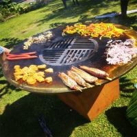 China Rusty Surface Corten Steel BBQ Grill Outdoor Heavy Duty for sale