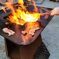 China Outdoor Weather Proof Steel BBQ Grill Heavy Duty CORTEN Metal for sale