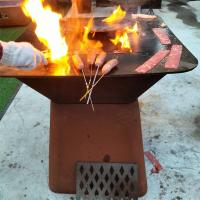 China Outdoor Weather Proof Steel BBQ Grill Heavy Duty CORTEN Metal for sale