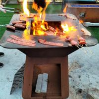 China Outdoor Weather Proof Steel BBQ Grill Heavy Duty CORTEN Metal for sale