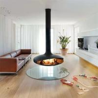 China Hotel And Indoor Rotating Suspended Fireplace Hanging for sale