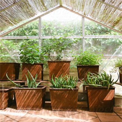 China Outdoor Round Flower Planter Pots Corten Steel 2mm Or Customized for sale