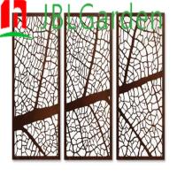 China Laser Cut Metal Privacy Room Divider Corten Steel Screen For Garden Outdoor for sale