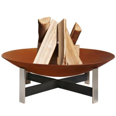 China Bbq Outdoor Wood Burning Brazier Fire Pit Corten Steel for sale