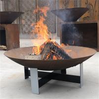 China Bbq Outdoor Wood Burning Brazier Fire Pit Corten Steel for sale