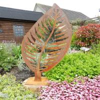 China Art Leaf Metal Tree Corten Steel Sculpture Garden Decoration for sale