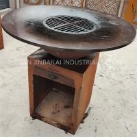 China CE Wood Fuel Steel BBQ Grill Outdoor Barbecue Grill 500*500*1000mm for sale