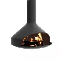 China Indoor Decorative Hanging Wood Fireplace 800mm Diameter Ceiling Installation for sale