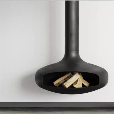 China Indoor Decorative Hanging Wood Fireplace 800mm Diameter Ceiling Installation for sale
