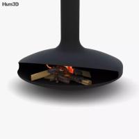 China Indoor Decorative Hanging Wood Fireplace 800mm Diameter Ceiling Installation for sale