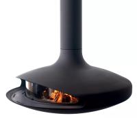 China Indoor Decorative Hanging Wood Fireplace 800mm Diameter Ceiling Installation for sale