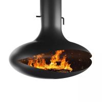 China Indoor Decorative Hanging Wood Fireplace 800mm Diameter Ceiling Installation for sale