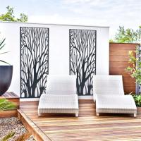 China Freestanding 900*1800mm Metal Decorative Panels Corten Steel Privacy Screen for sale