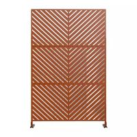 China Freestanding 900*1800mm Metal Decorative Panels Corten Steel Privacy Screen for sale