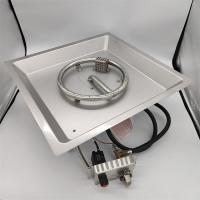 China ISO9001 Outdoor Propane Heater Gas Fire Pit Pan Kit 910mm*300mm Rectangular for sale