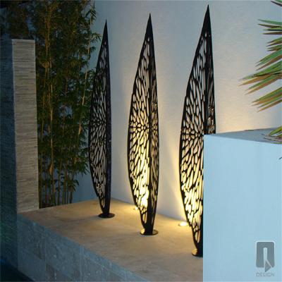 China ISO9001 SGS Corten Steel Sculpture Garden Decoration Art Leaf Metal Tree for sale