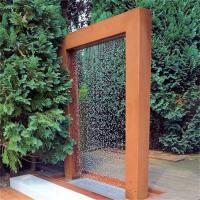 China Oem Rusty Red Corten Steel Water Feature 1200*400*1200mm Easy To Clean for sale