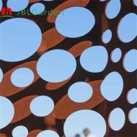 China 2mm Corten Steel Garden Screens Irregular  Laser Cut Decorative Panels 38x15cm for sale