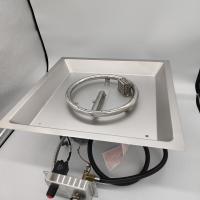 China 480mm*480mm Pre Rusted Stainless Steel Gas Fire Pit Burner For Outdoor for sale