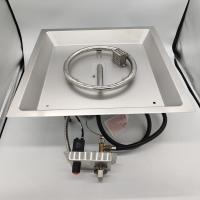 China 480mm*480mm Pre Rusted Stainless Steel Gas Fire Pit Burner For Outdoor for sale