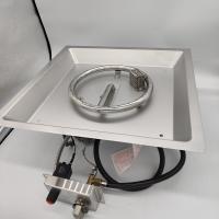 China 480mm*480mm Pre Rusted Stainless Steel Gas Fire Pit Burner For Outdoor for sale