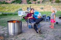 China SS304 charcoal  brazier stove smokeless portable camping fire pit 1mm Thickness for sale