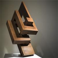 China Non Rusting  Modern Corten Steel Sculpture Statue Metal Art Decoration SGS for sale