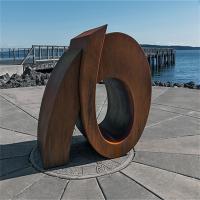 China Non Rusting  Modern Corten Steel Sculpture Statue Metal Art Decoration SGS for sale