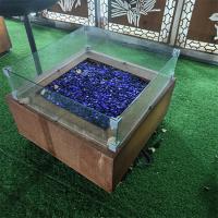 China Safety Smokeless Patio Gas Firepit Outdoor Propane Fire Pits 800*800*400mm for sale