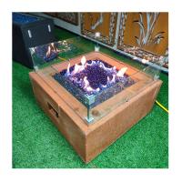 China Safety Smokeless Patio Gas Firepit Outdoor Propane Fire Pits 800*800*400mm for sale