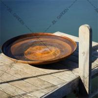 China 600mm Corten Steel Square Patio Fire Pit Outdoor Propane Fire Pit 6mm thick for sale