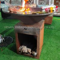 China Customization Outdoor Cooking Steel  Bbq Grill Corten Steel Fire Bowl 1000mm for sale